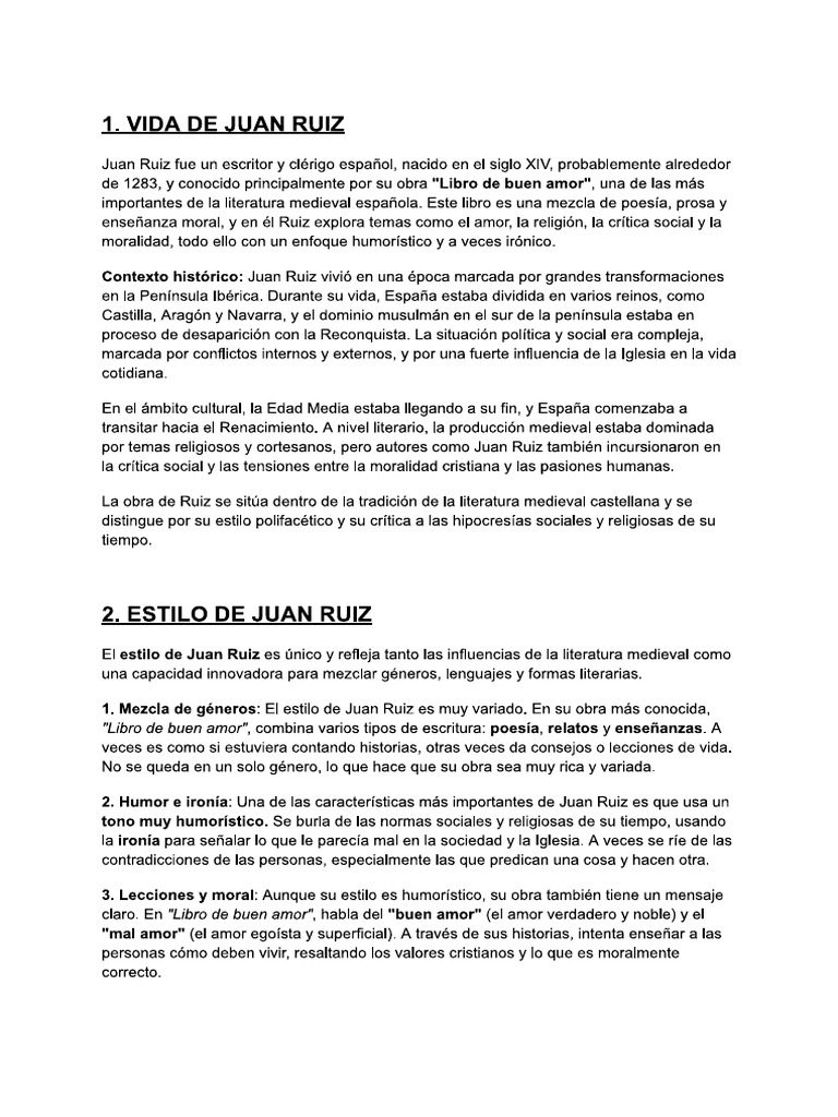 Juan Ruiz | PDF