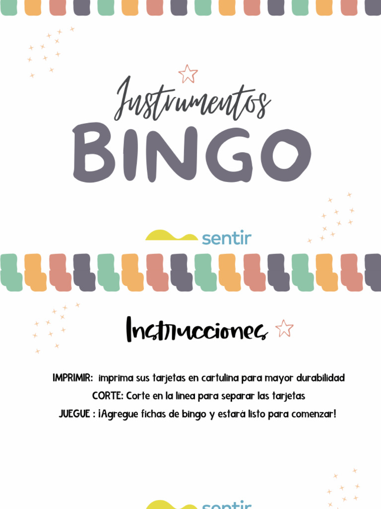 Bingo Instrumentos Musicales - Imprimible | PDF