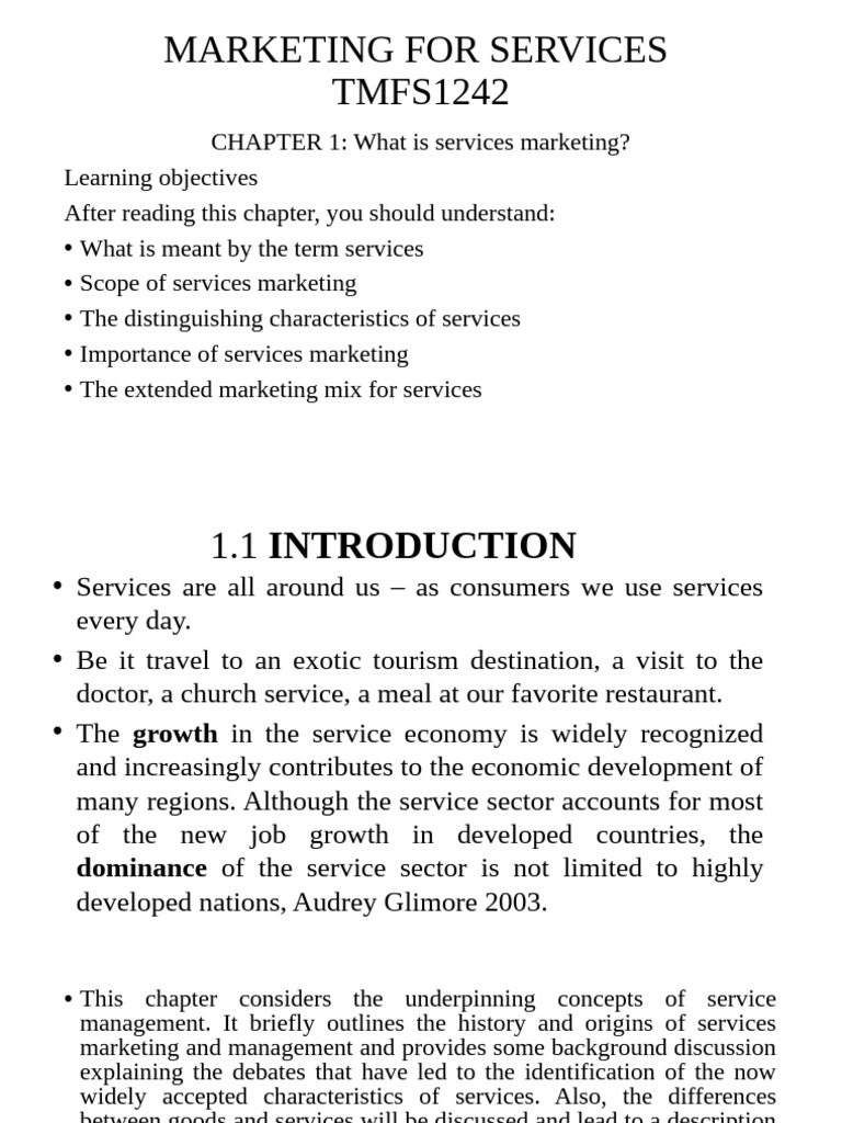 2024 Tmfs Chapter 1 | PDF | Marketing | Goods