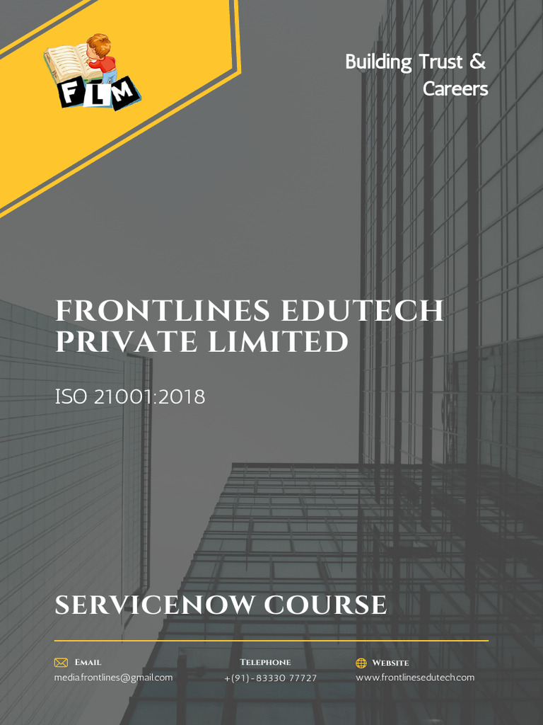 SERVICENOW SYLLABUS COURSE BROCHURE (New) | PDF | Educational ...