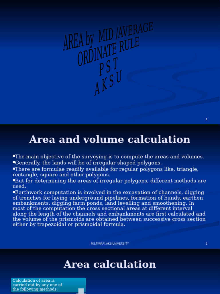 Area by Average Ordinate and Mid Ordinates | PDF | Area | Elementary ...