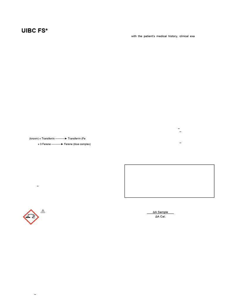 Pi - Bx-3010 Reagents Uibc Fs - V1 | PDF | Iron