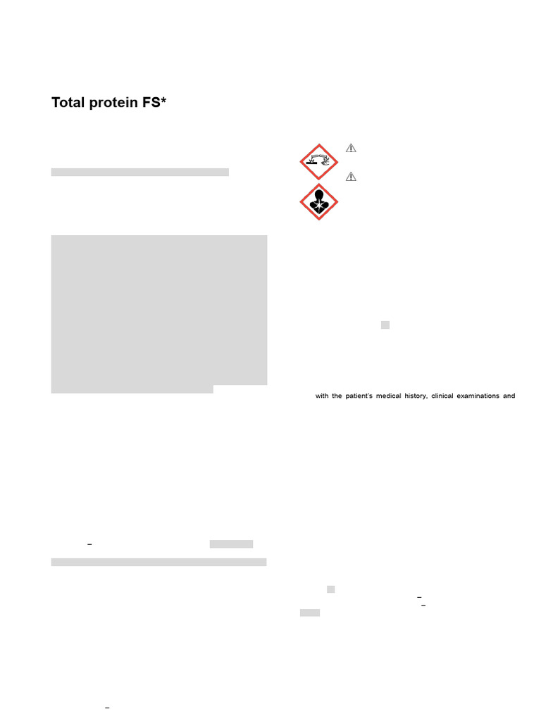 PI - BX-3010 Reagents Total Protein FS - V4 | PDF | Blood Plasma ...