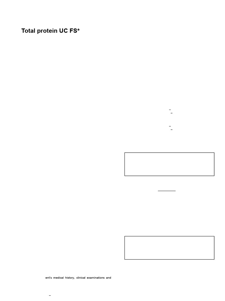 PI - BX-3010 Reagents Total Protein UC FS - V1 | PDF | Kidney | Medicine