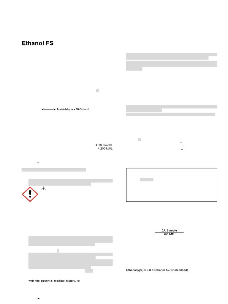 PI - BX-3010 Reagents Ethanol FS - V2 | PDF | Ethanol