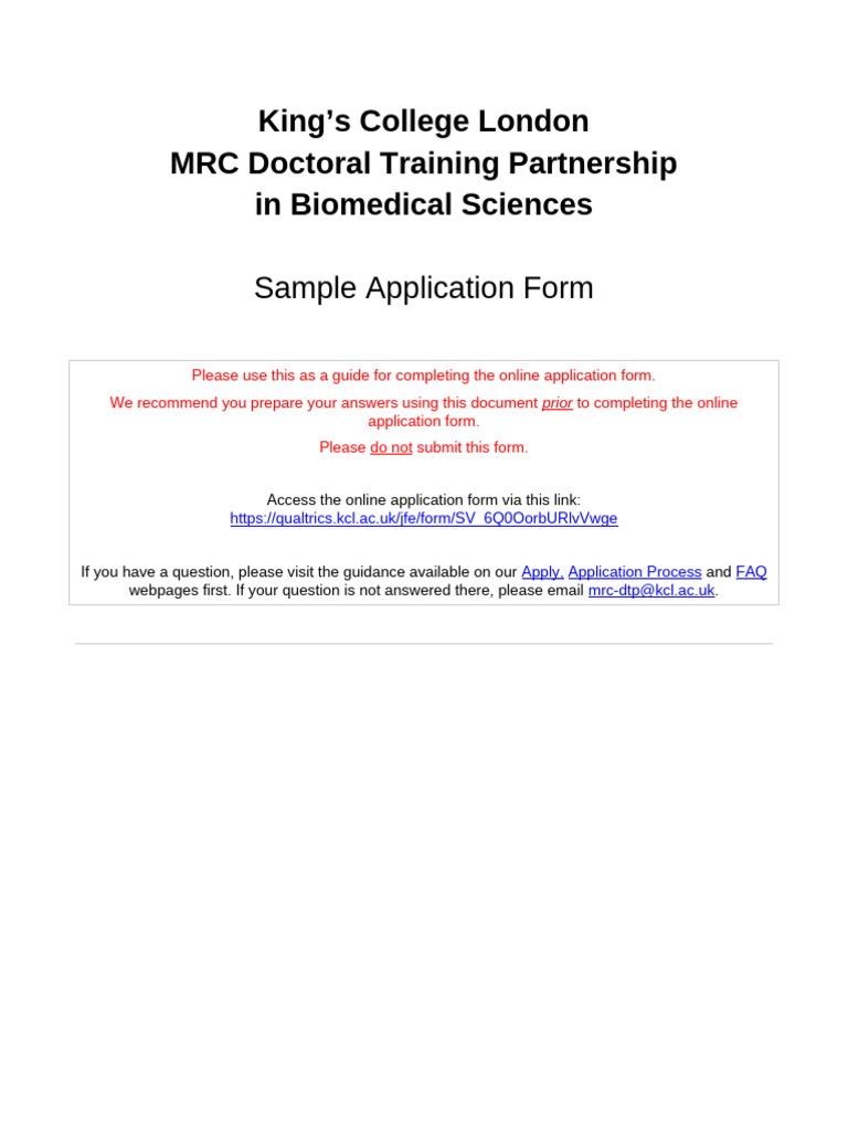 Sample Application Form 2025 Entry | PDF | Disability | Methodology