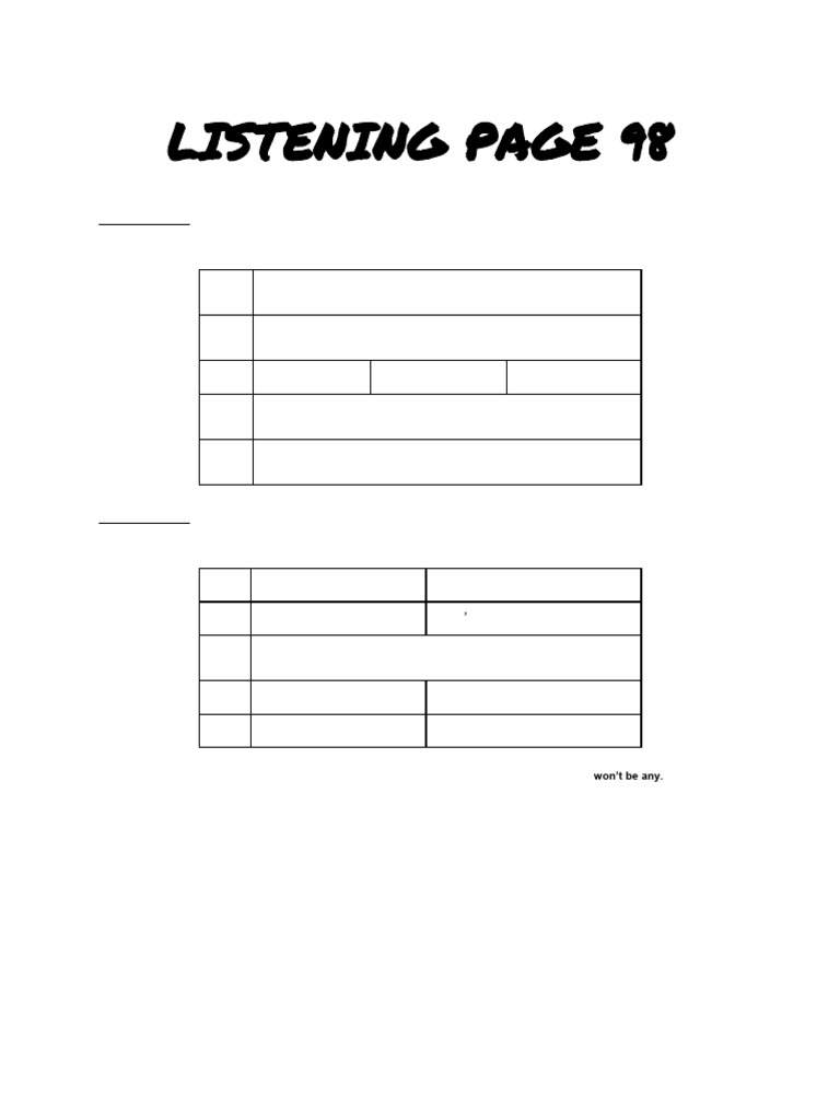 Listening Page 98 | PDF
