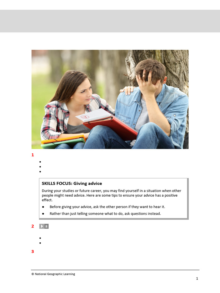 Life EAP UpperInt Speaking U7 Worksheet | PDF | Learning