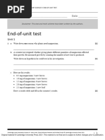 Cambridge Science 9 Unit Test Answers | PDF | Chemical Compounds ...