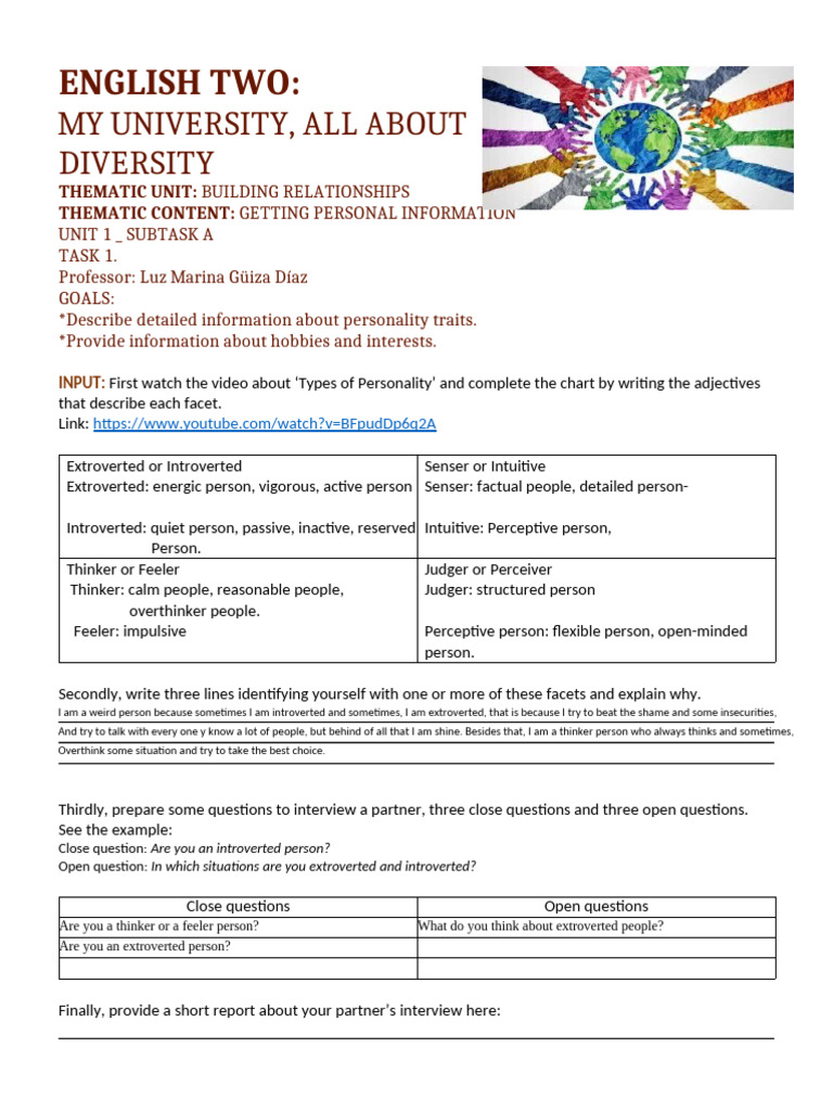 Personality Traits & Interview Guide | PDF | Extraversion And Introversion | Behavioural Sciences