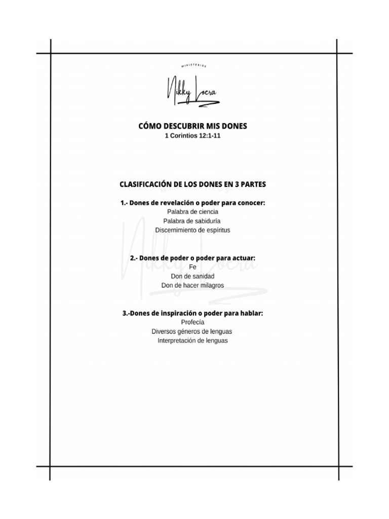 Como Descubrir Mis Dones | PDF
