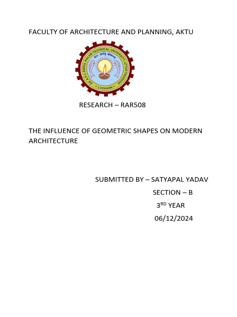 Geometric Shapes in Modern Architecture | PDF | 3 D Printing | Geometry