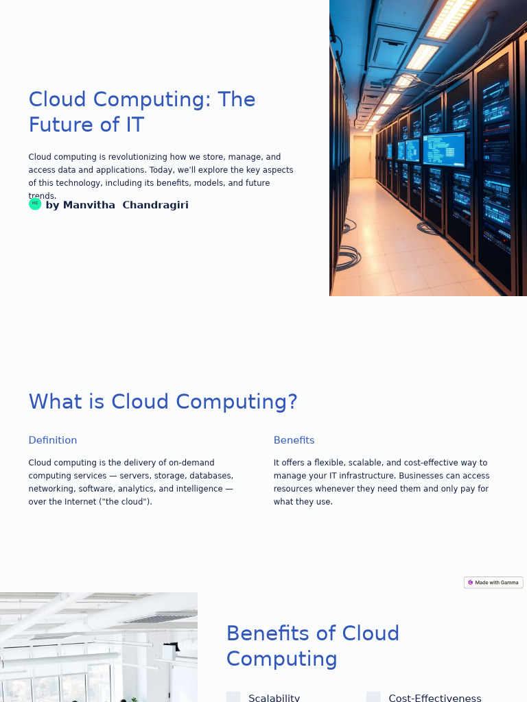 Cloud Computing The Future of IT | PDF | Cloud Computing | Scalability