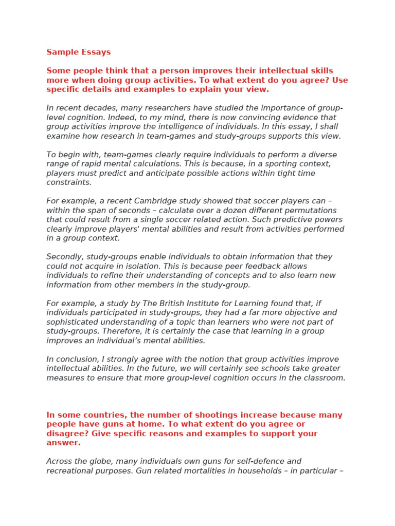 Sample Essays | PDF | Renewable Energy | Energy Development