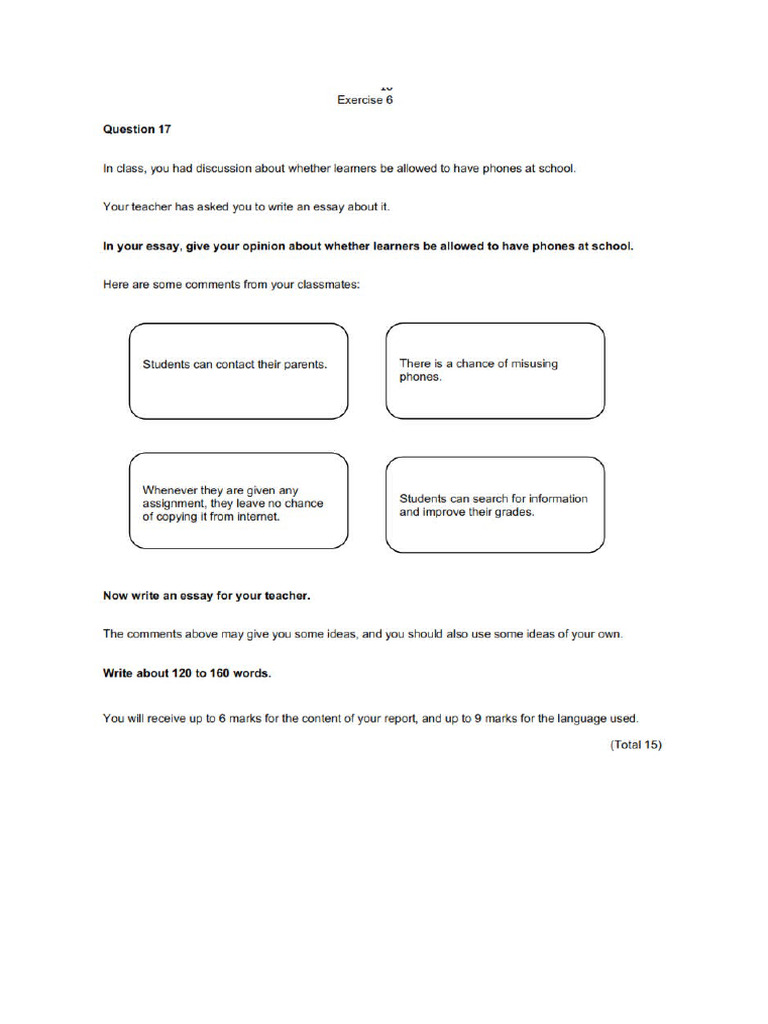 Essay Writing. Exer.6 | PDF