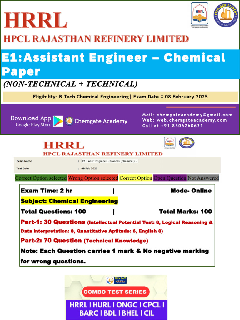 HRRL 2024 E1 Chemical Paper (8-02-2025) | PDF