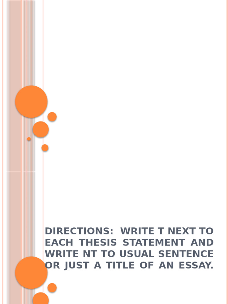 How to Write a Thesis Statement | PDF | Argument | Essays