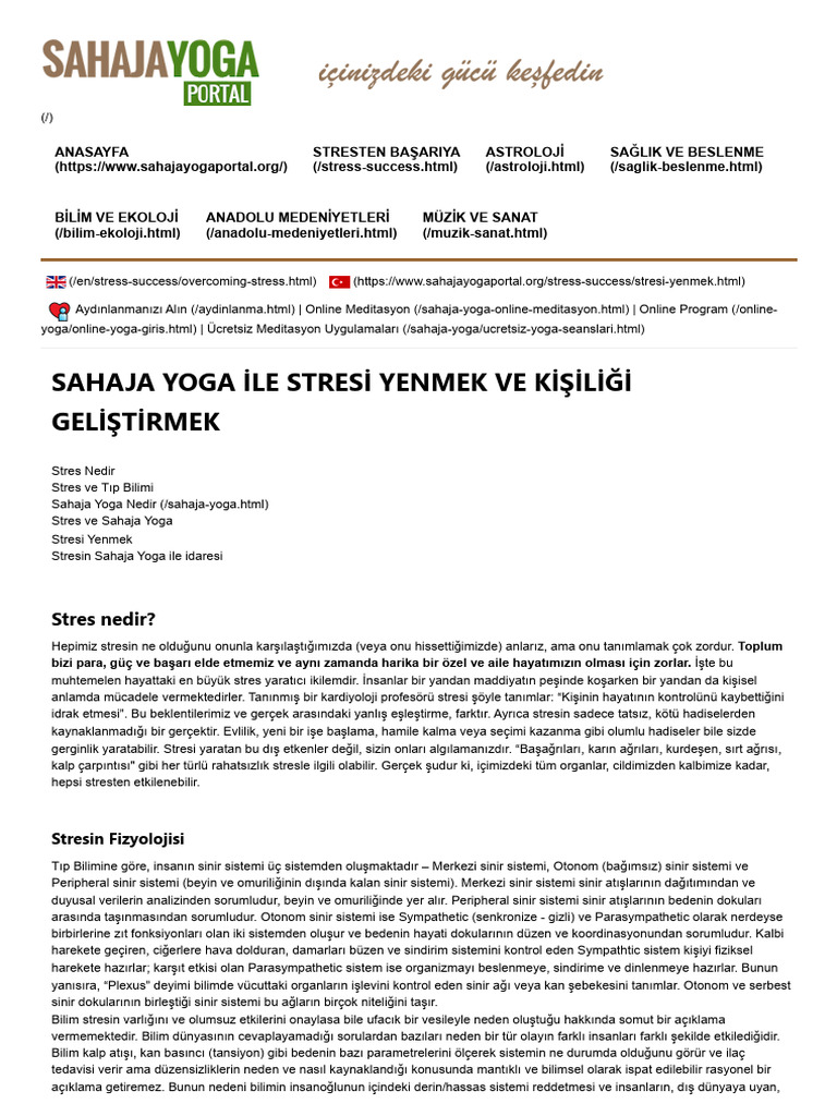 Stresi Yenmek | PDF