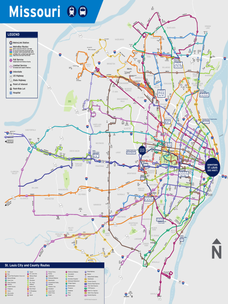 191115v2 Metro Missouri Map W DWNTN 1 | PDF | Missouri | St. Louis