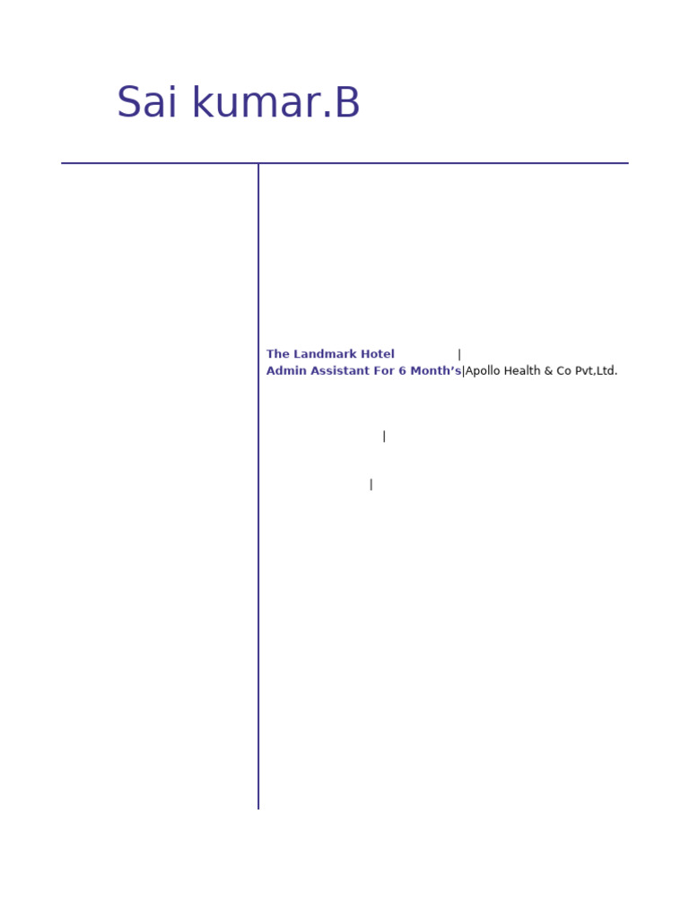 Basic Management Resume | PDF