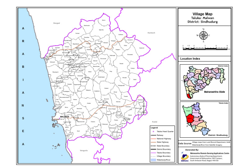 Village Map Boundaries of Malvan | PDF