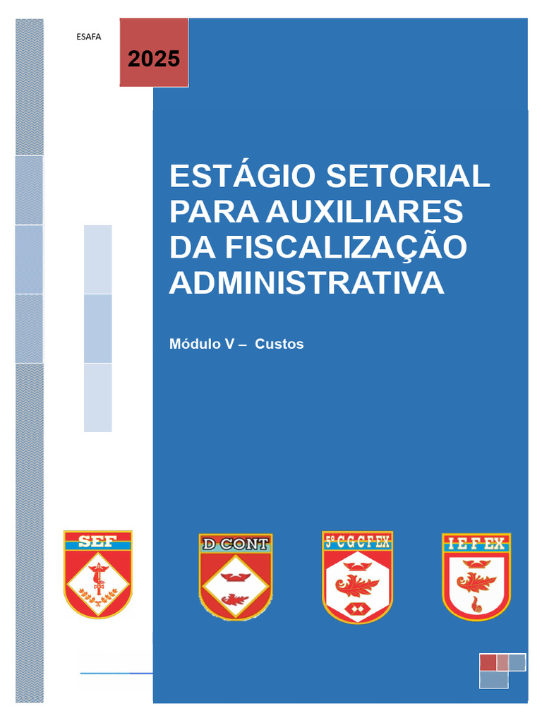 Apostila Módulo V - ESAFA | PDF | Contabilidade | Custo