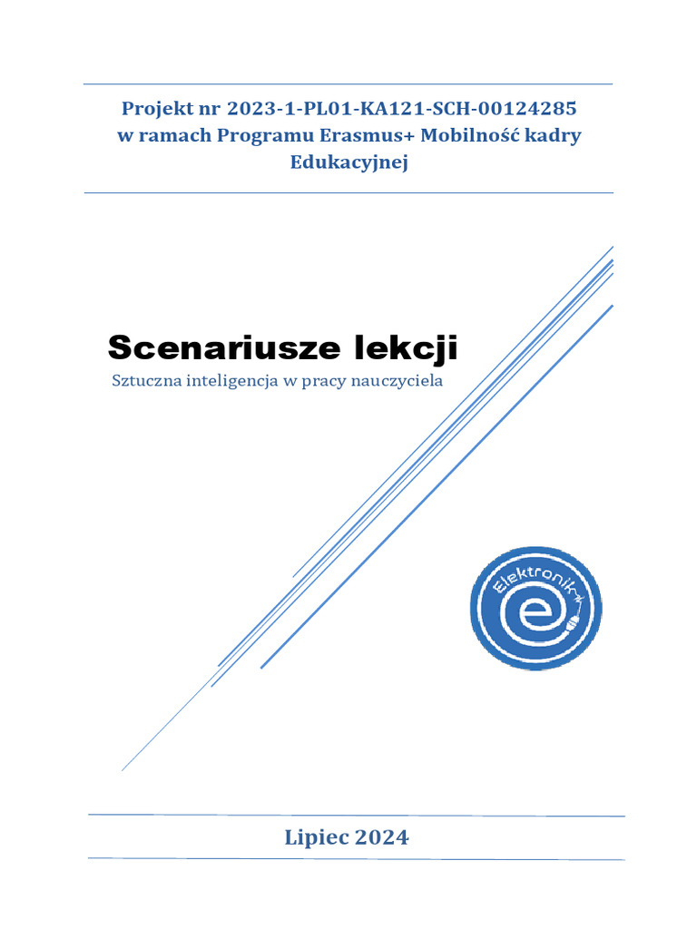 Scenariusze Lekcji Z Wykorzystaniem AI | PDF