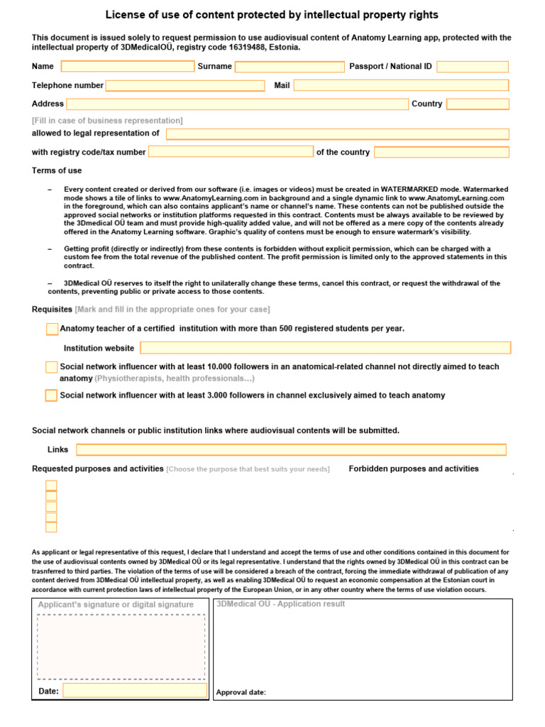License Request | PDF | Terms Of Service | License