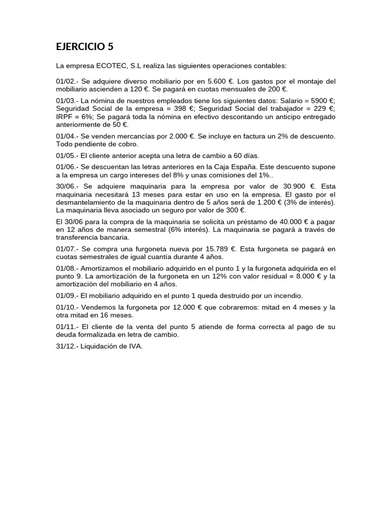 EJERCICIO 5 (2) | PDF