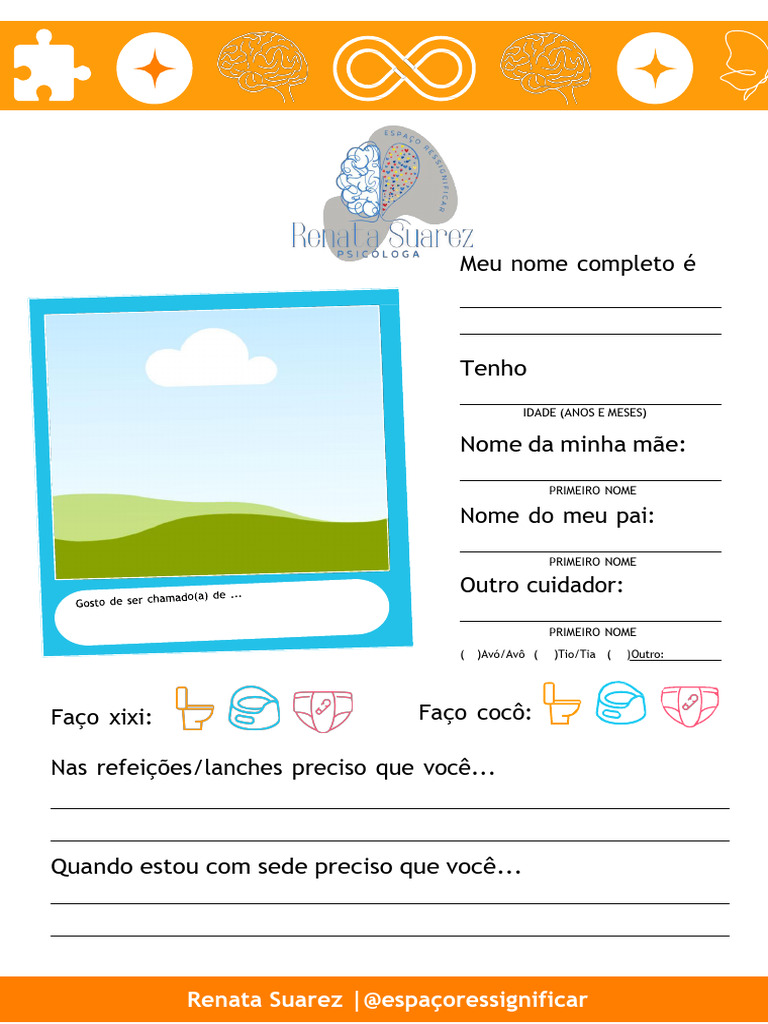 FICHA DE APRESENTAÇÃO DA CRIANÇA AUTISTA | PDF