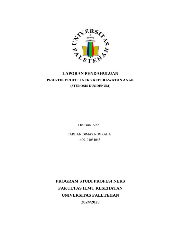 LP - Stenosis Duodenum - Farhan Dimas Nugraha - R. Perinatoligi | PDF