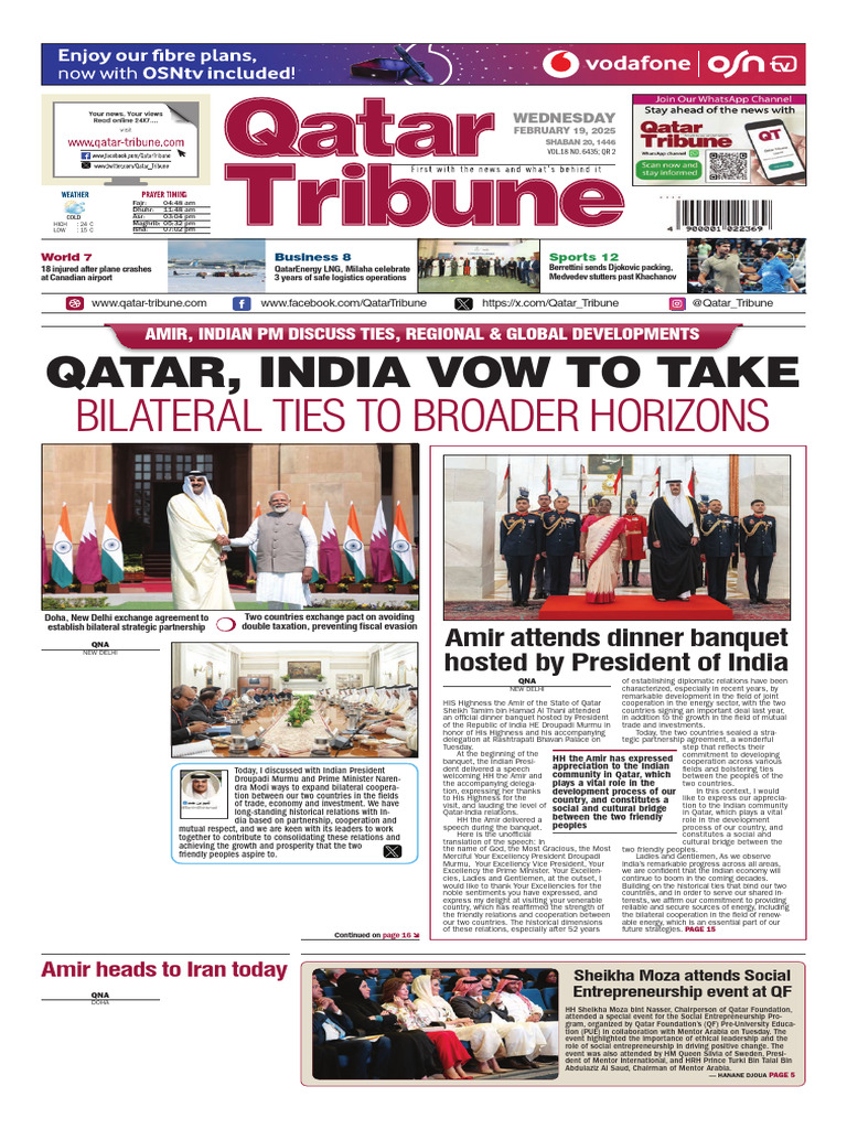 Qatartribune 20250219 1 | PDF | Qatar