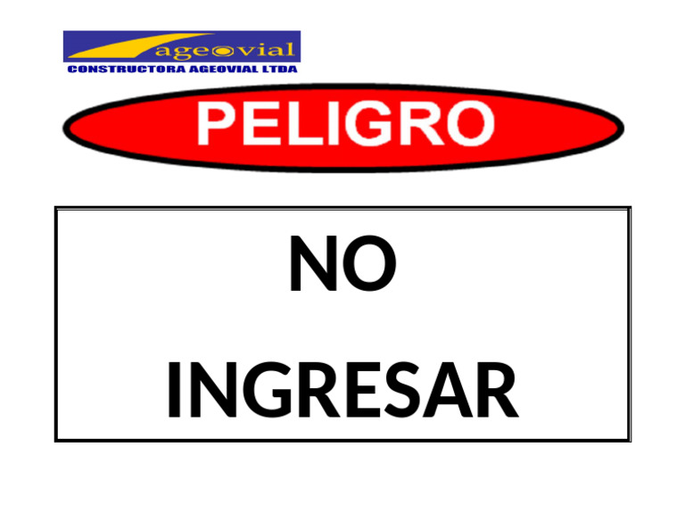 Señaletica de NO INGRESAR | PDF