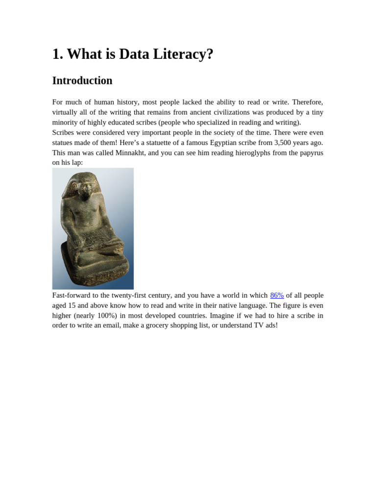 Data Analytics Week 01 Data Literacy | PDF | Data | Literacy