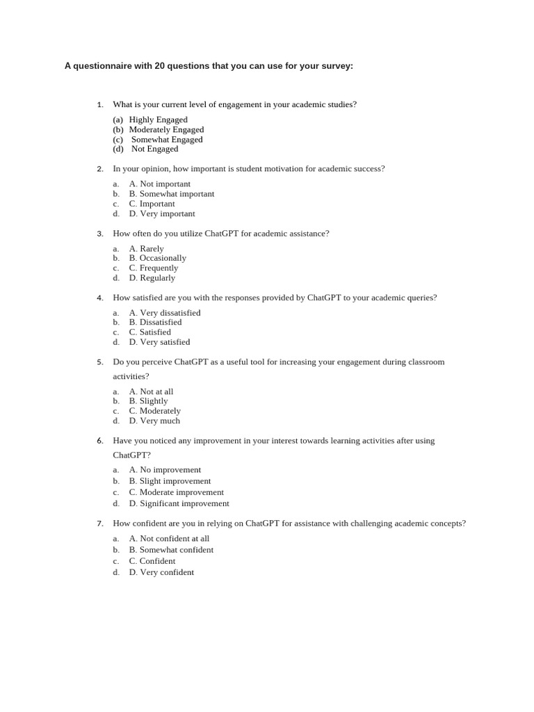 RPR Questionnaire | PDF | Cognitive Science | Human Communication