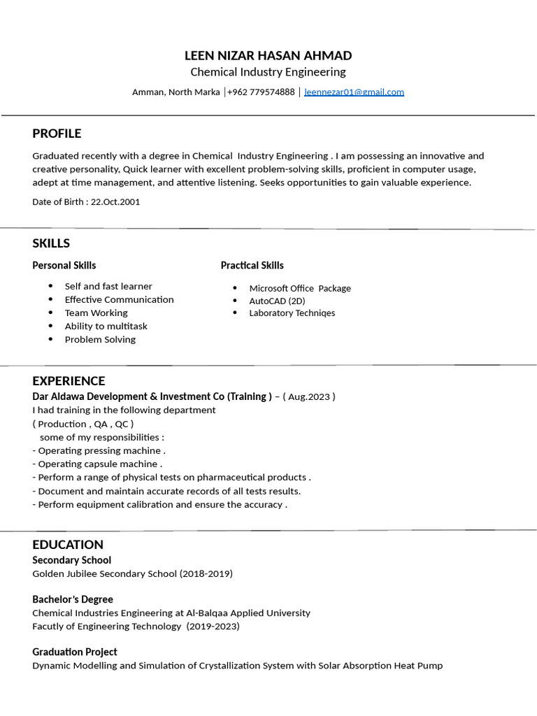 Leen Nizar Hasan Ahmad | PDF