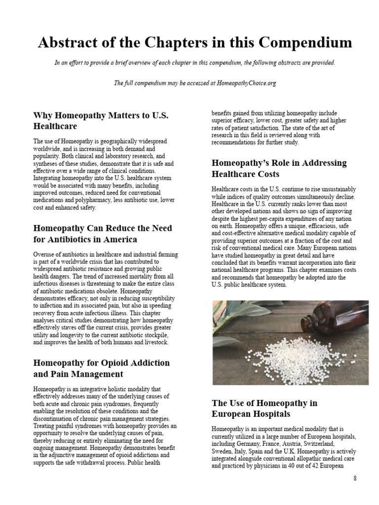 AFHC Compendium Abstract | PDF | Homeopathy | Clinical Trial