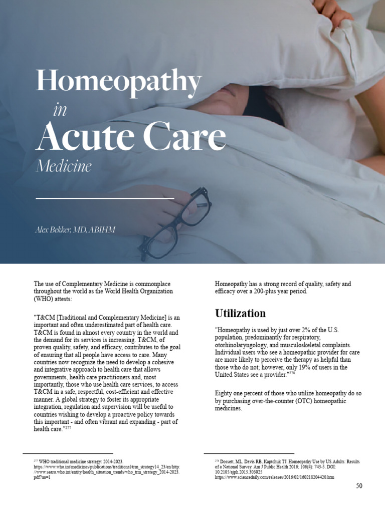 AFHC Compendium Acute Care | PDF | Homeopathy | Clinical Medicine