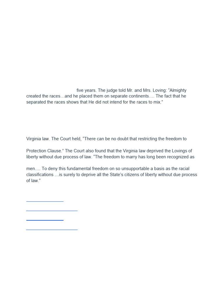 Loving v. Virginia | PDF | Loving V. Virginia | Society Of The United ...