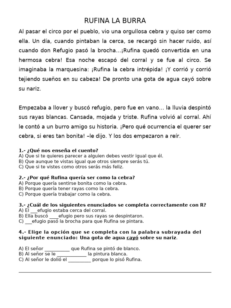 Rufina La Burra | PDF