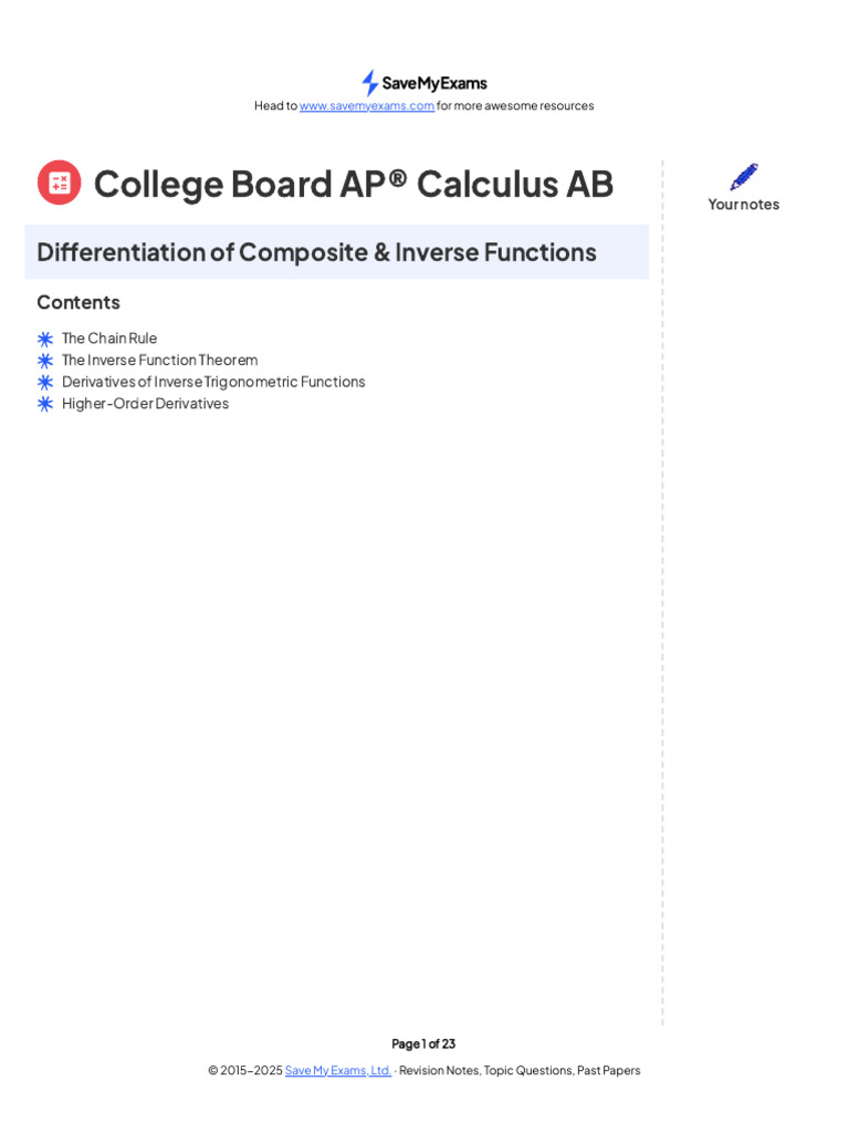 Functions AP | PDF | Derivative | Trigonometric Functions