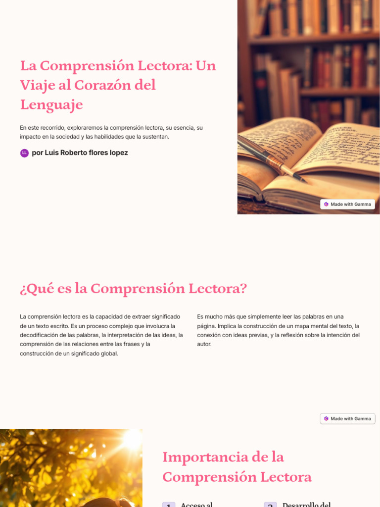 La Comprension Lectora Un Viaje Al Corazon Del Lenguaje | PDF ...