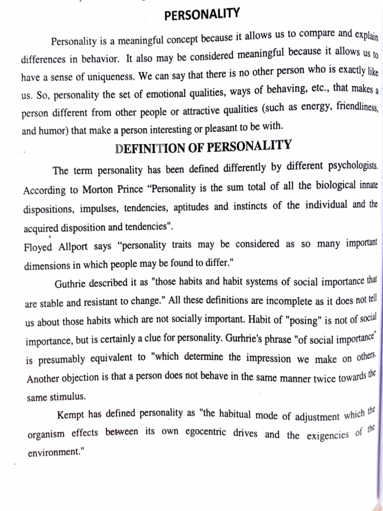 Personality by Engr Umar | PDF | Heredity | Psychology
