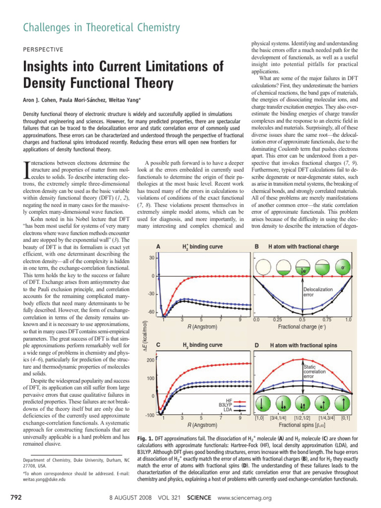 Science-2008-Cohen-792 | PDF | Density Functional Theory | Chemical Bond