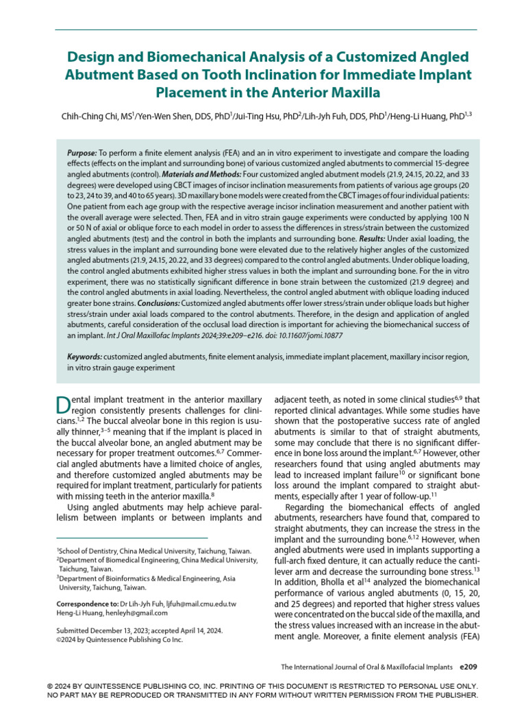 Chi, 2025 - Design and Biomechanical Analysis of a Customized Angled ...