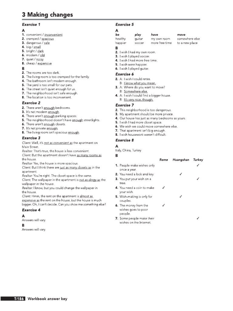 Unit 3 Answer Keys | PDF