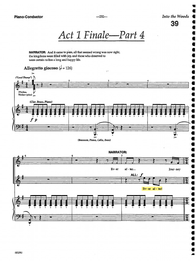Into The Woods-Ever After-SheetMusicDownload | PDF