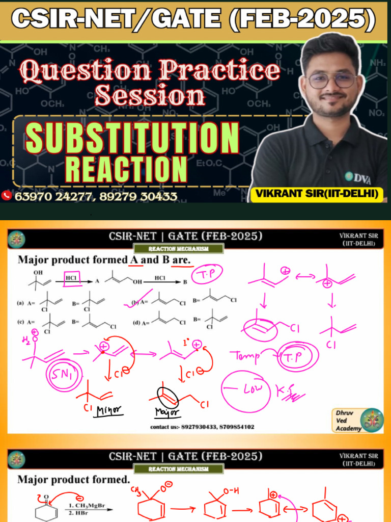 Substitution Mechanisms by Vikranth Sir | PDF