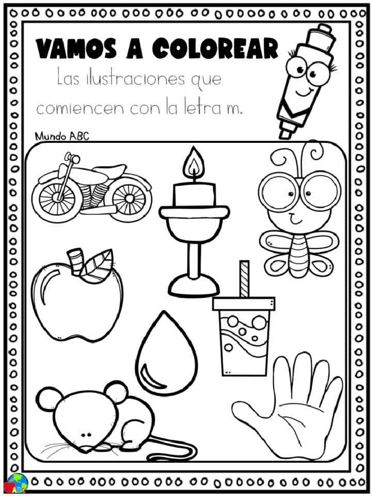 Fichas para Colorear Por Sílabas | PDF