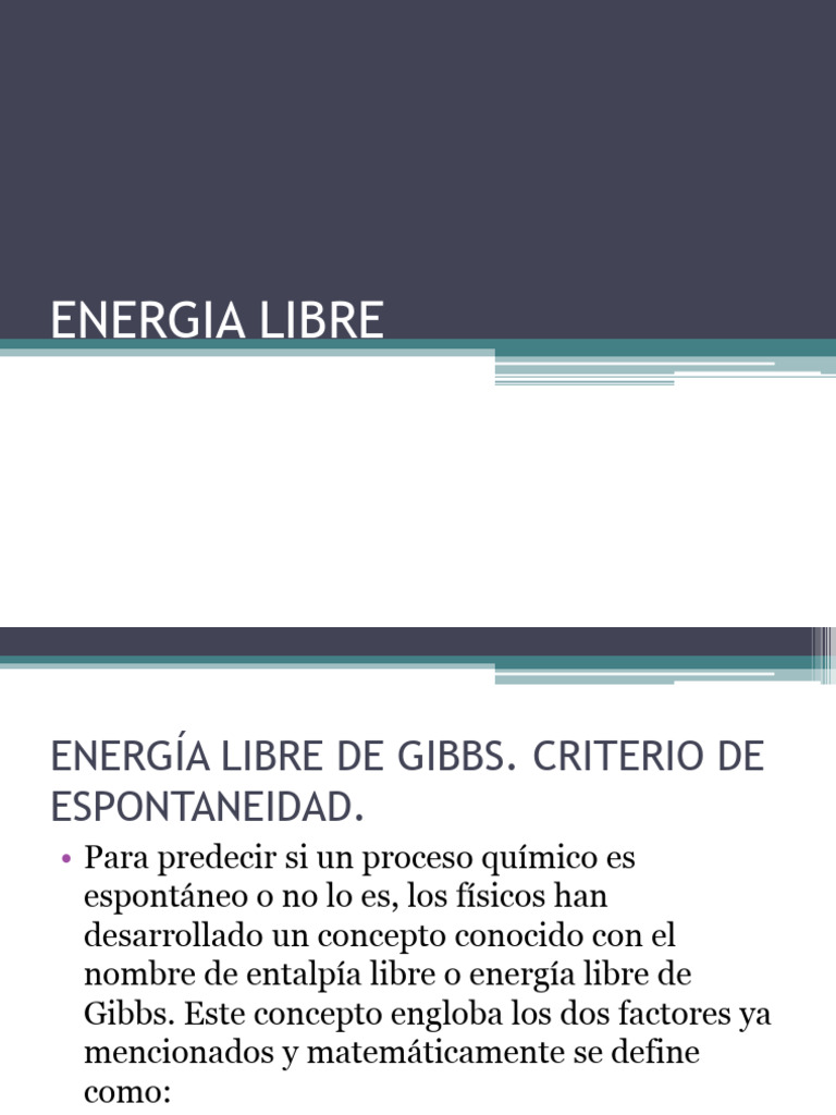 Fisico Quimica -Tema 7 I-2024 Energia Libre de Gibbs y de Helmhotz | PDF | Energía libre de ...